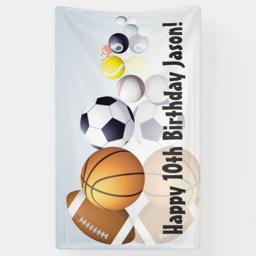 Sports Theme Birthday Banner | Zazzle