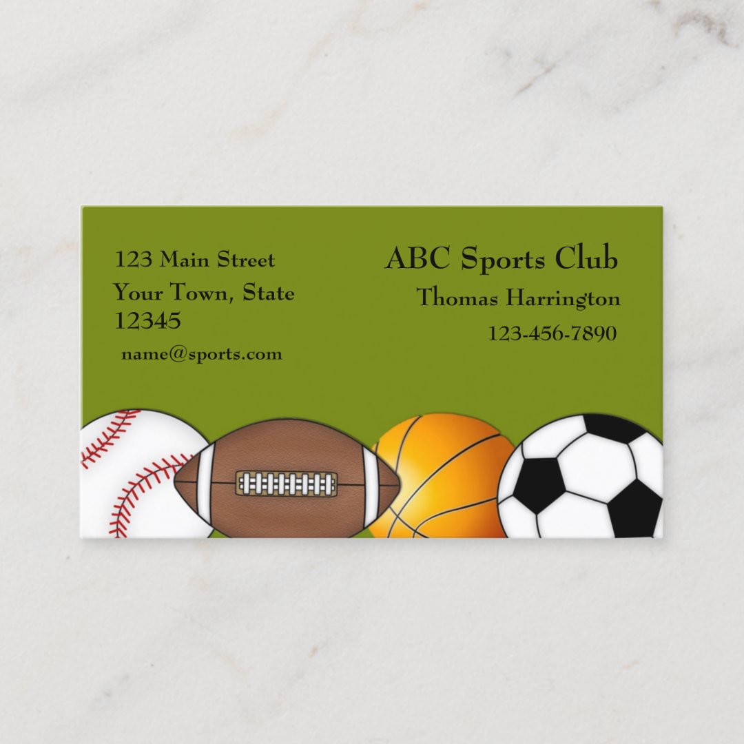 Sports Themed Business Card | Zazzle