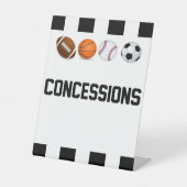 Sports Themed Concessions Food Treat Snack Pedestal Sign | Zazzle