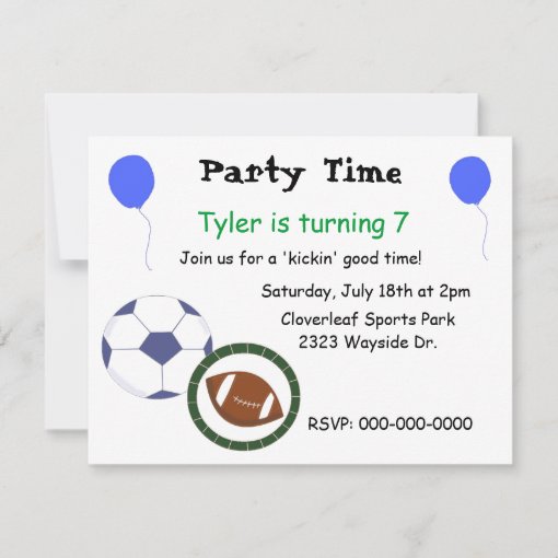 Sports Themed Party Invitation | Zazzle