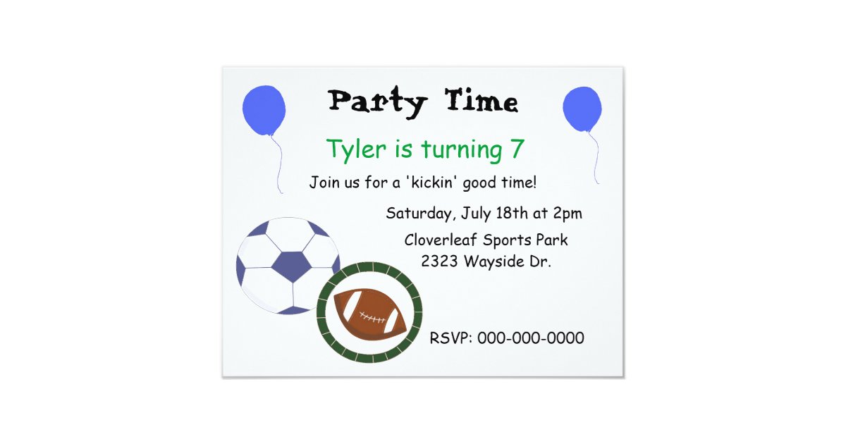 Sports Themed Party Invitation | Zazzle.com