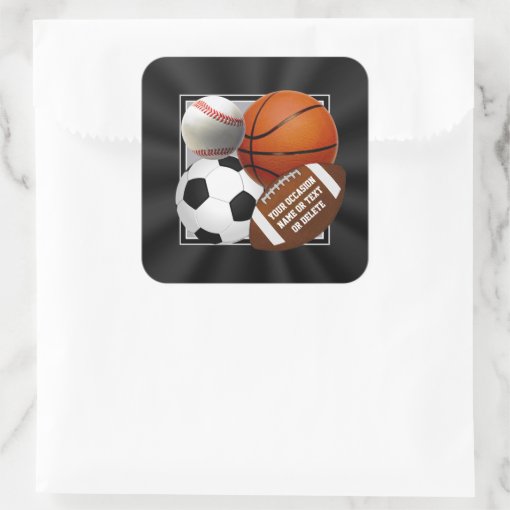 Sports Themed Stickers for Favors, Envelopes, etc | Zazzle