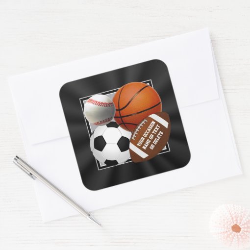 Sports Themed Stickers for Favors, Envelopes, etc | Zazzle