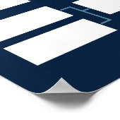 Sports Tournament Bracket - 16 Teams - Navy Poster | Zazzle