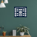 Sports Tournament Bracket - 16 Teams - Navy Poster | Zazzle