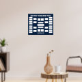 Sports Tournament Bracket - 16 Teams - Navy Poster | Zazzle