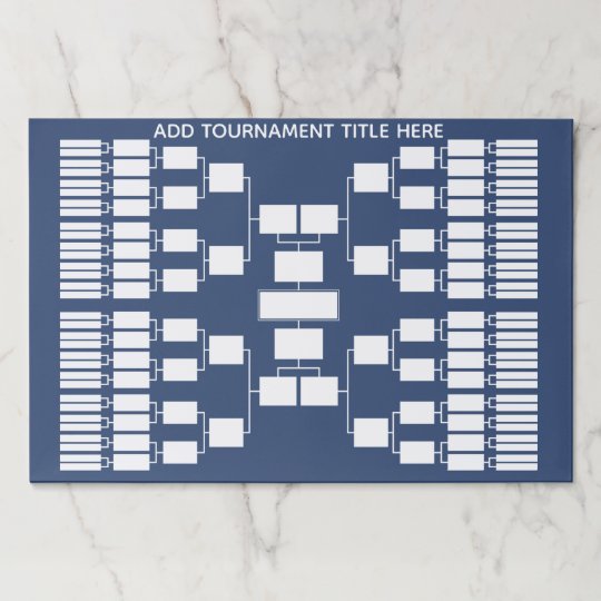 Sports Tournament Bracket for 64 Teams Paper Pad | Zazzle.com