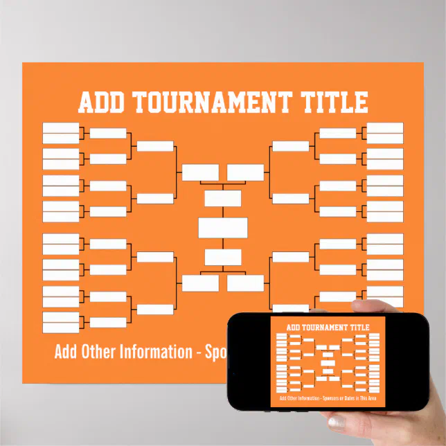 Sports Tournament Bracket Poster | Zazzle
