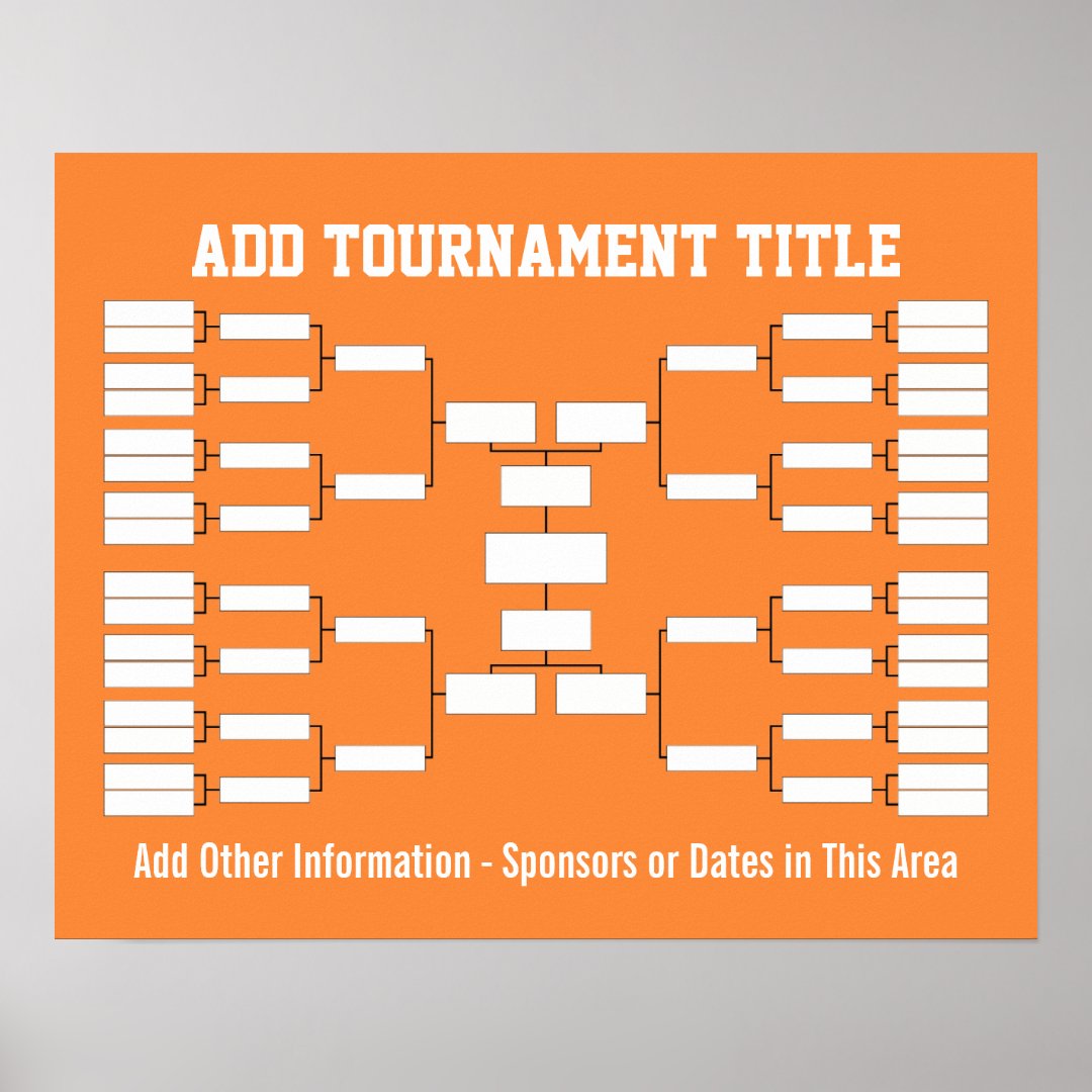 Sports Tournament Bracket Poster | Zazzle