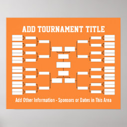 Sports Tournament Bracket Poster | Zazzle