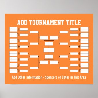 Sports Tournament Bracket Poster | Zazzle