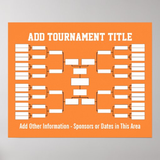 Sports Tournament Bracket Poster | Zazzle