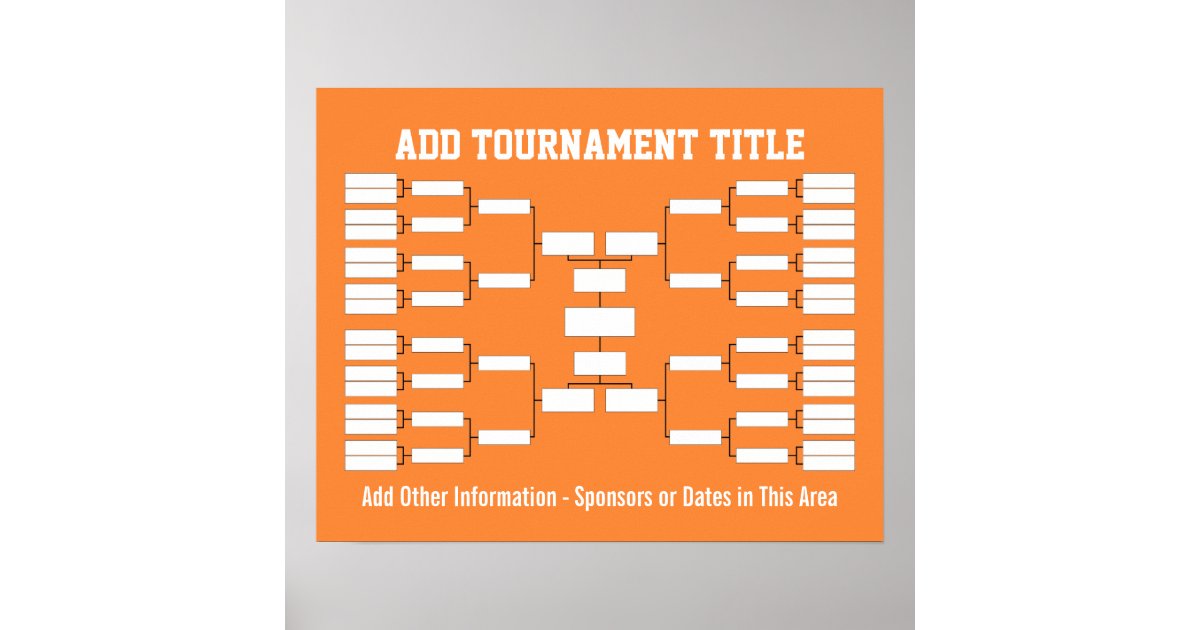 Sports Tournament Bracket Poster | Zazzle