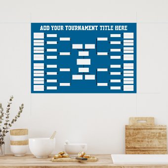 Sports Tournament Bracket Poster | Zazzle