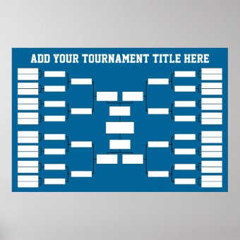 Sports Tournament Bracket Poster | Zazzle
