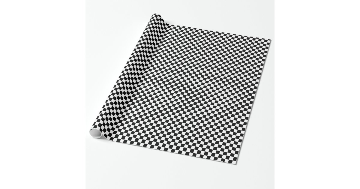 Sporty Auto Racing Chequered Flag Checkered Flag Wrapping Paper | Zazzle