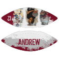 Sporty Custom Player Name & Number 3 Photo Collage Football | Zazzle