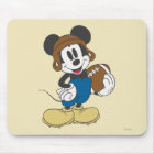 Sporty Mickey | Holding Football Poster | Zazzle.com