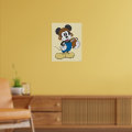 Sporty Mickey | Holding Football Poster | Zazzle