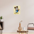 Sporty Mickey | Holding Football Poster | Zazzle