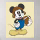Sporty Mickey | Holding Football Poster | Zazzle