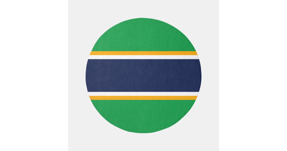 Sporty Navy Blue White Kelly Green Racing Stripes Outdoor Rug | Zazzle