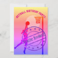 SportyThemed Netball Party Invitation | Zazzle