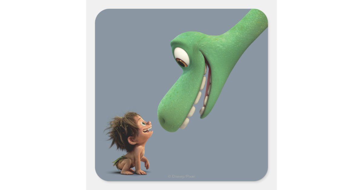 Spot And Arlo Closeup Square Sticker | Zazzle