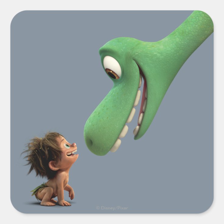 Spot And Arlo Closeup Square Sticker | Zazzle