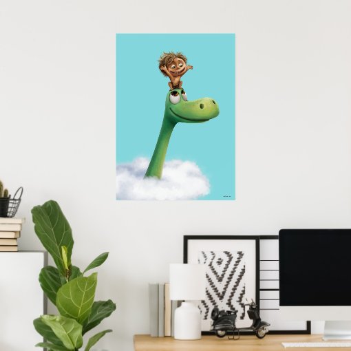 Spot And Arlo Head In Clouds Poster | Zazzle