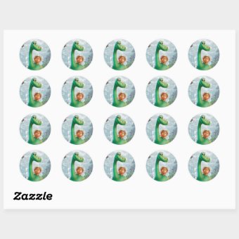 Spot And Arlo Walking Through Forest Classic Round Sticker | Zazzle