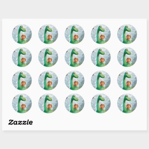 Spot And Arlo Walking Through Forest Classic Round Sticker | Zazzle
