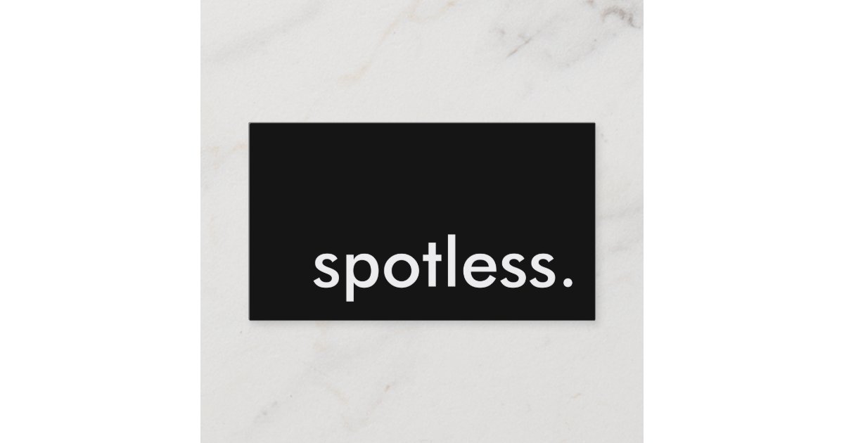 spotless. business card | Zazzle