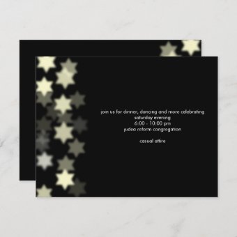 Spotlight Bar Mitzvah Custom Reception Invitation | Zazzle