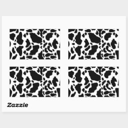 Spotted Cow Print, Cow pattern, Animal fur Rectangular Sticker | Zazzle