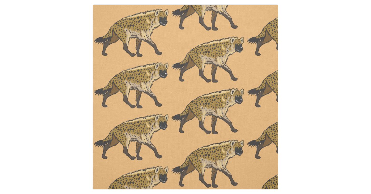 Spotted hyena fabric | Zazzle