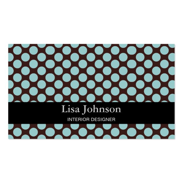 Spotted Polka Dots Interior Designer Card Business Card Templates