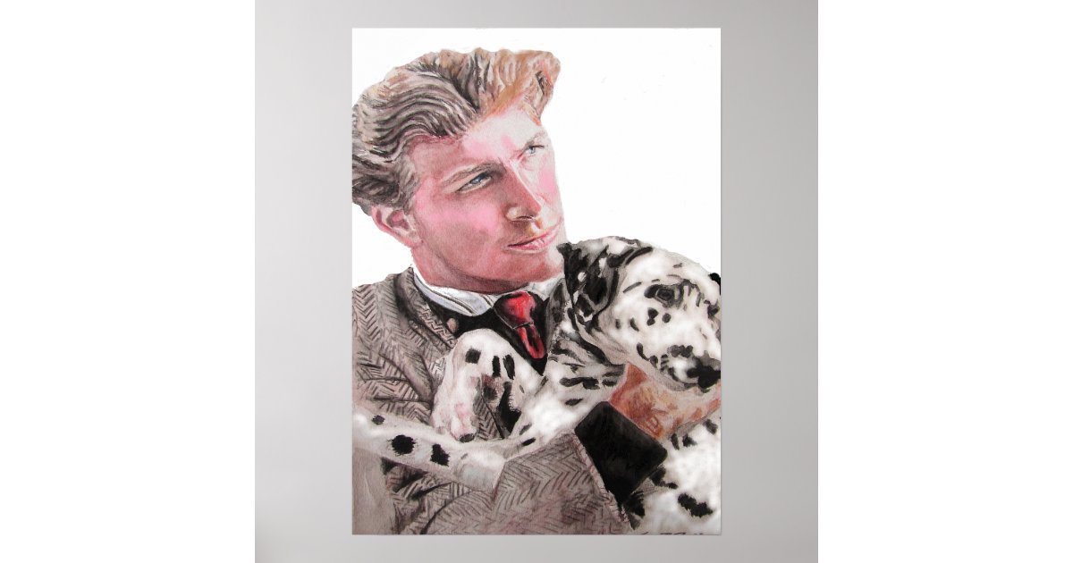 Spotty Dalmatian Dog and Man dogs cute Poster | Zazzle