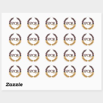 SPQR CLASSIC ROUND STICKER | Zazzle