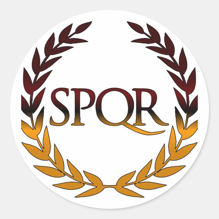 SPQR CLASSIC ROUND STICKER | Zazzle.com