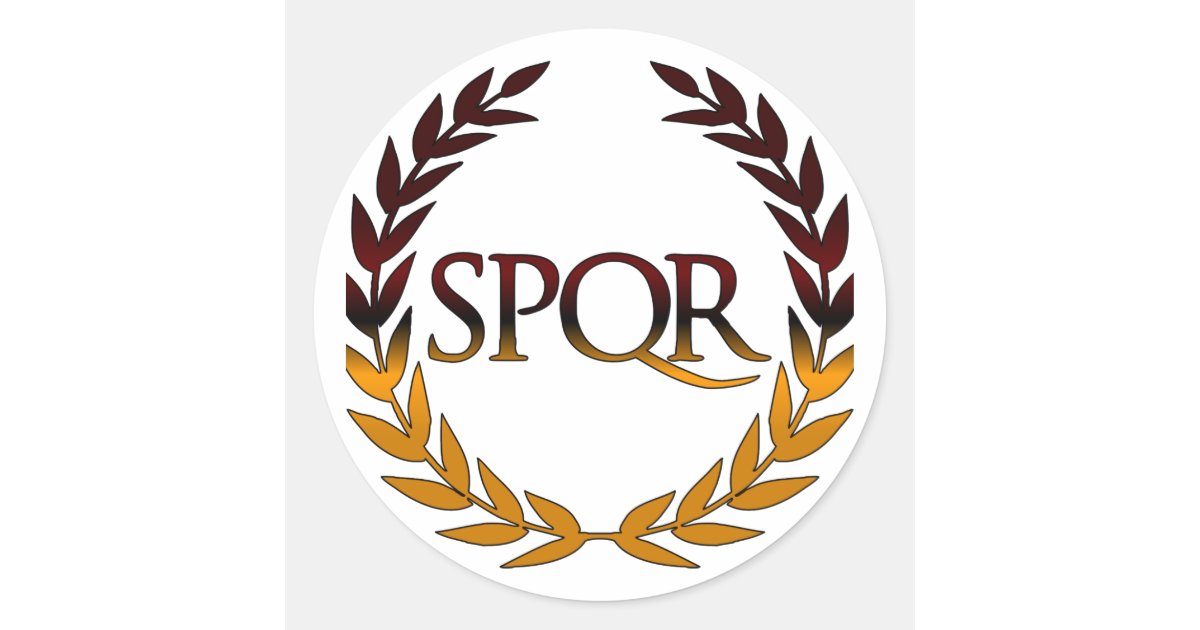SPQR CLASSIC ROUND STICKER | Zazzle