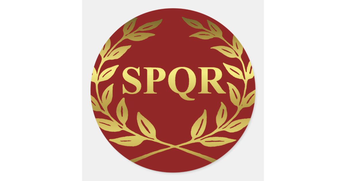SPQR CLASSIC ROUND STICKER | Zazzle