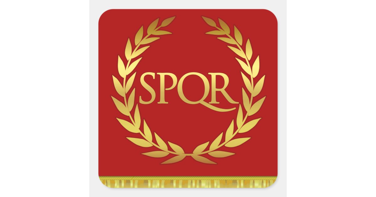 SPQR Square Roman Sticker | Zazzle