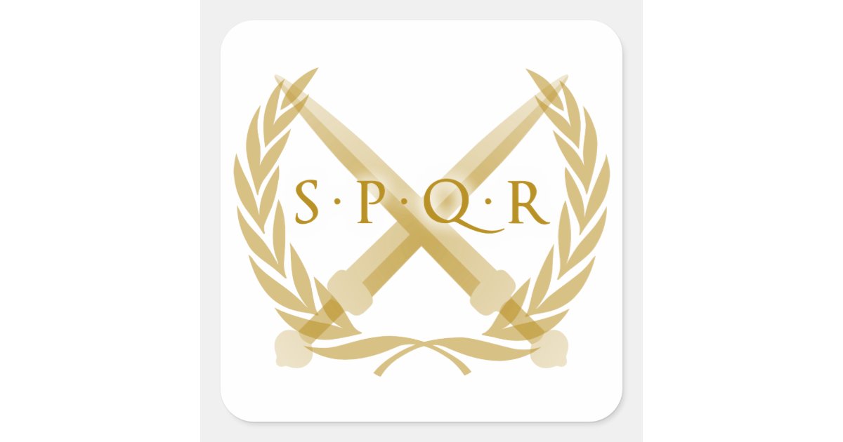 SPQR Symbol Square Sticker | Zazzle
