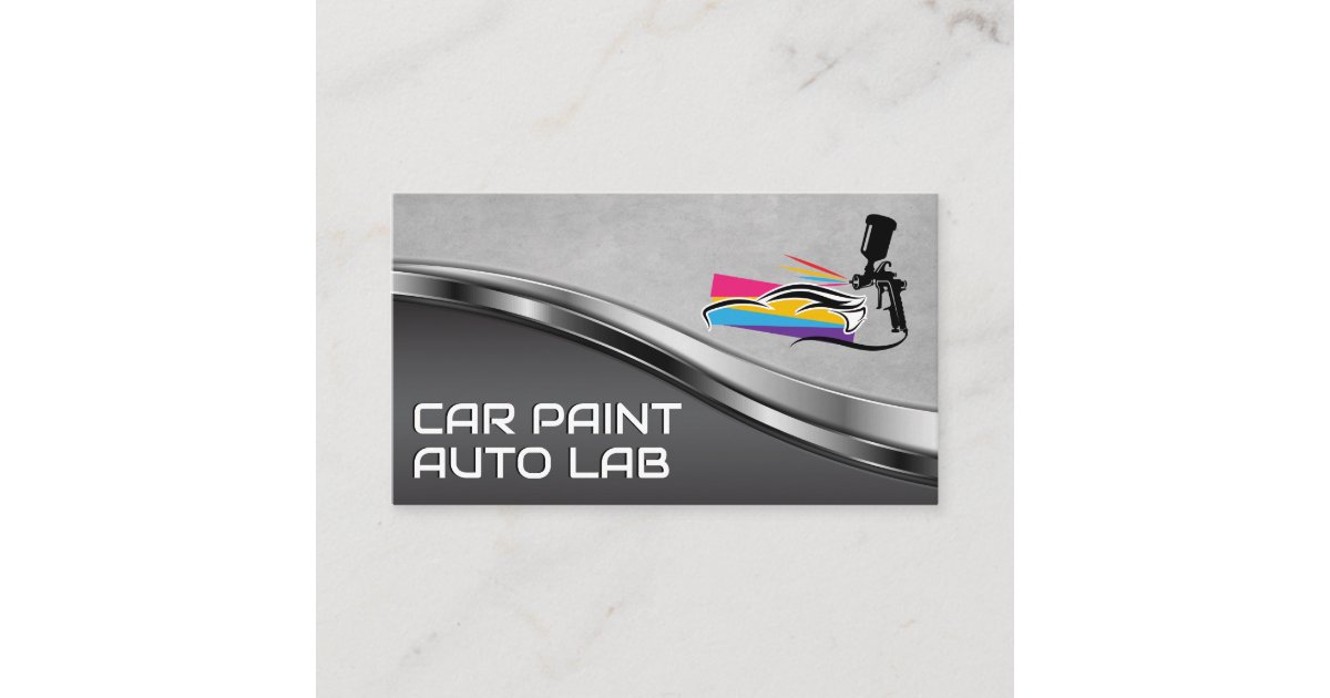 Spray Paint | Auto Body Garage Business Card | Zazzle