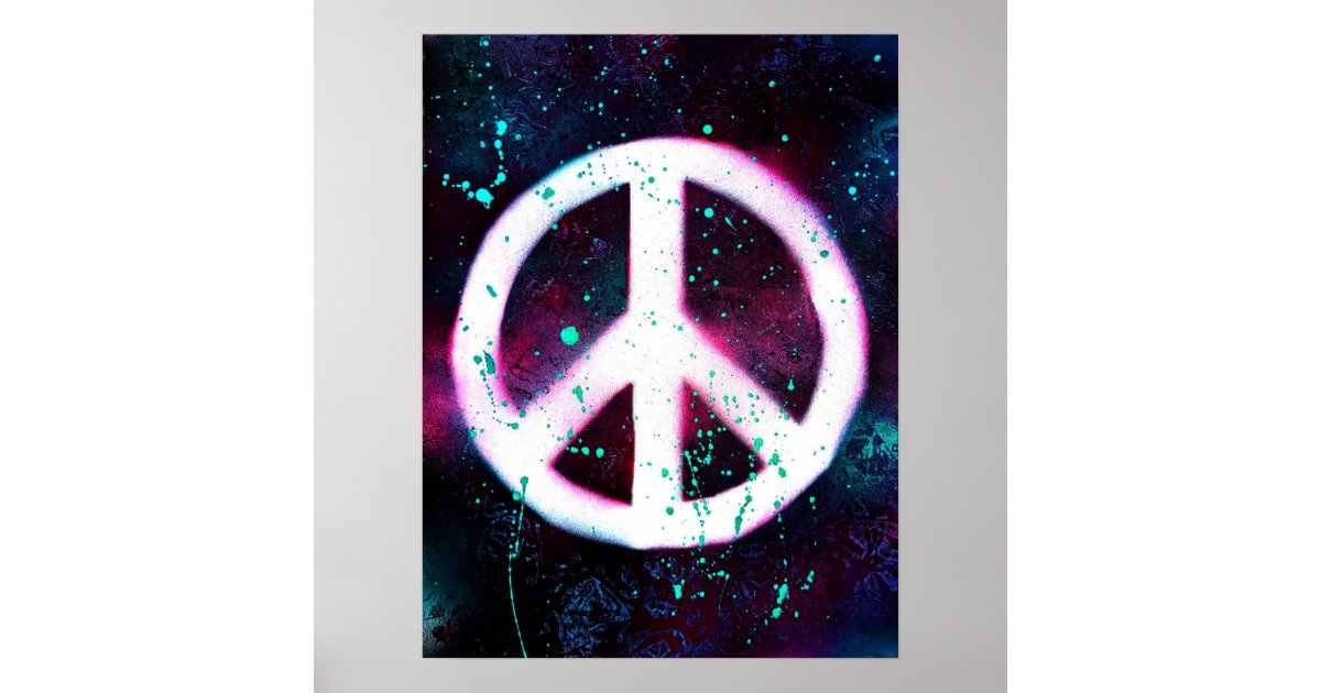 Spray Painted Peace Sign | Zazzle