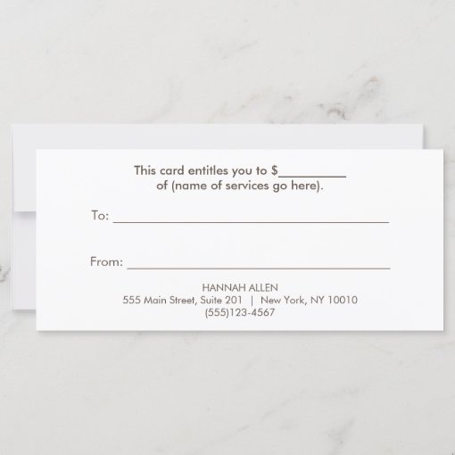 Spray Tan and Makeup Gift Certificate | Zazzle