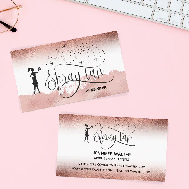 Spray Tan Machine Spray Tanning Mobile Tanning Business Card | Zazzle