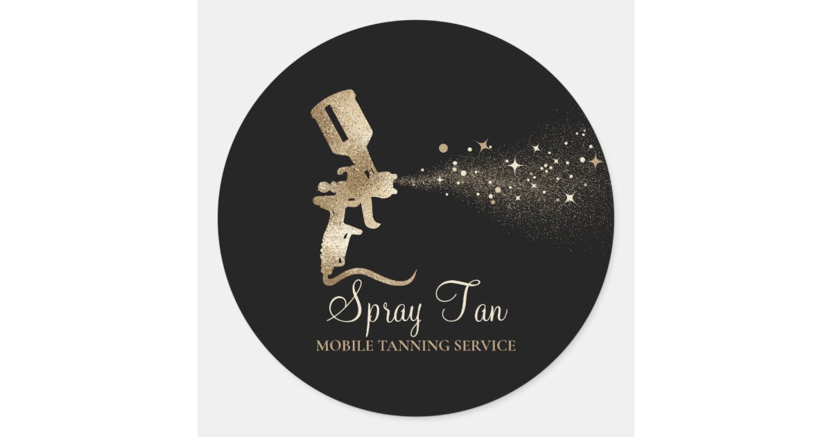 Spray Tan Mobile Tanning Air Brush Classic Round Sticker | Zazzle