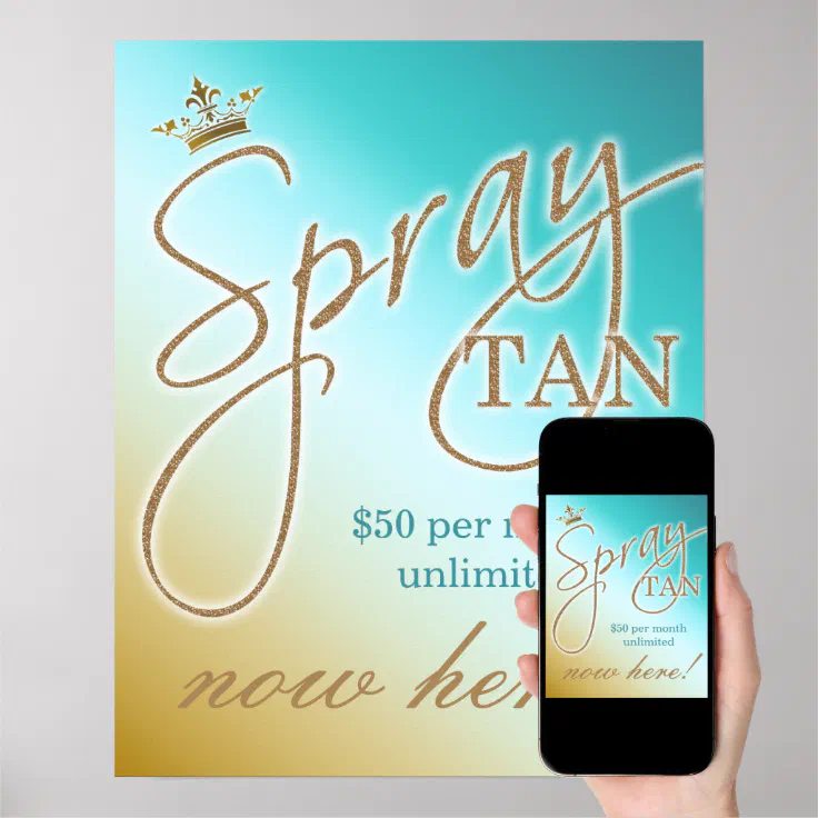 Spray Tan Tanning SALE Poster | Zazzle